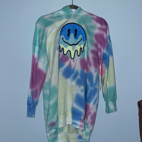 Justice | Shirts & Tops | Justice Trippy Hooded Sweatshirt Dress | Poshmark